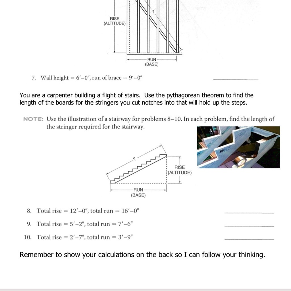 Building Stairs Rise Run Calculations