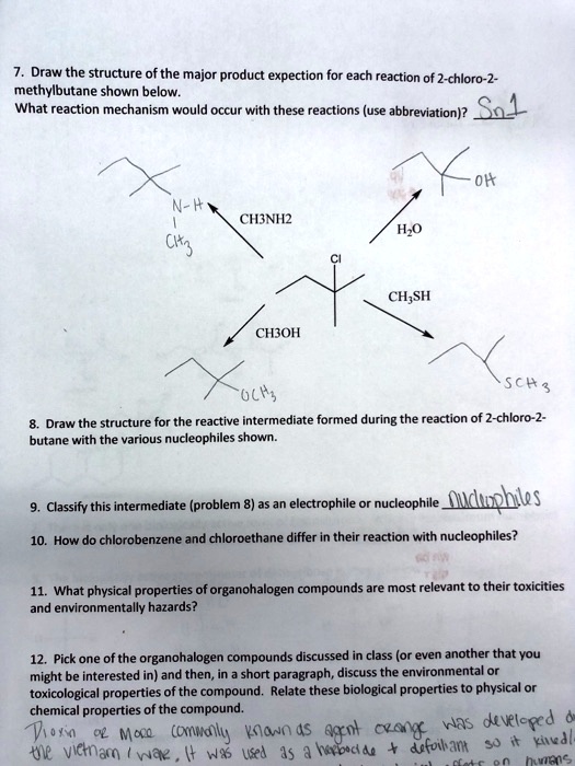 Draw the structure of the major product expected for each reaction of 2 ...