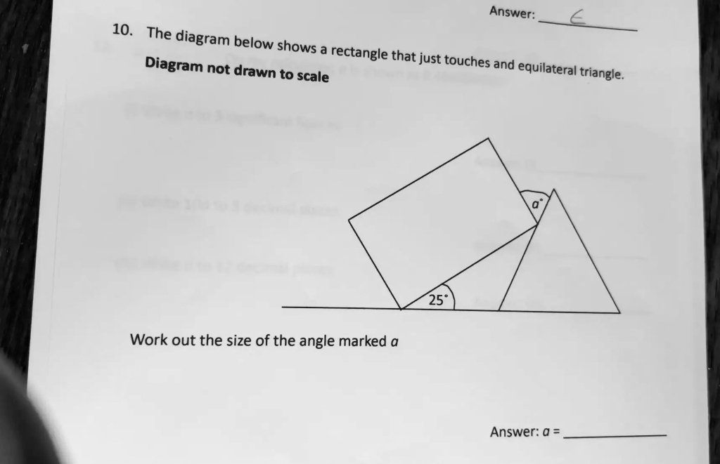 Answer 10 The Diagram Below Shows A Rectangle Diagram Not That Just