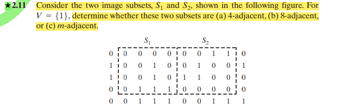 ⋆ 2 11 Consider The Two Image Subsets S1 And S2 Shown In The
