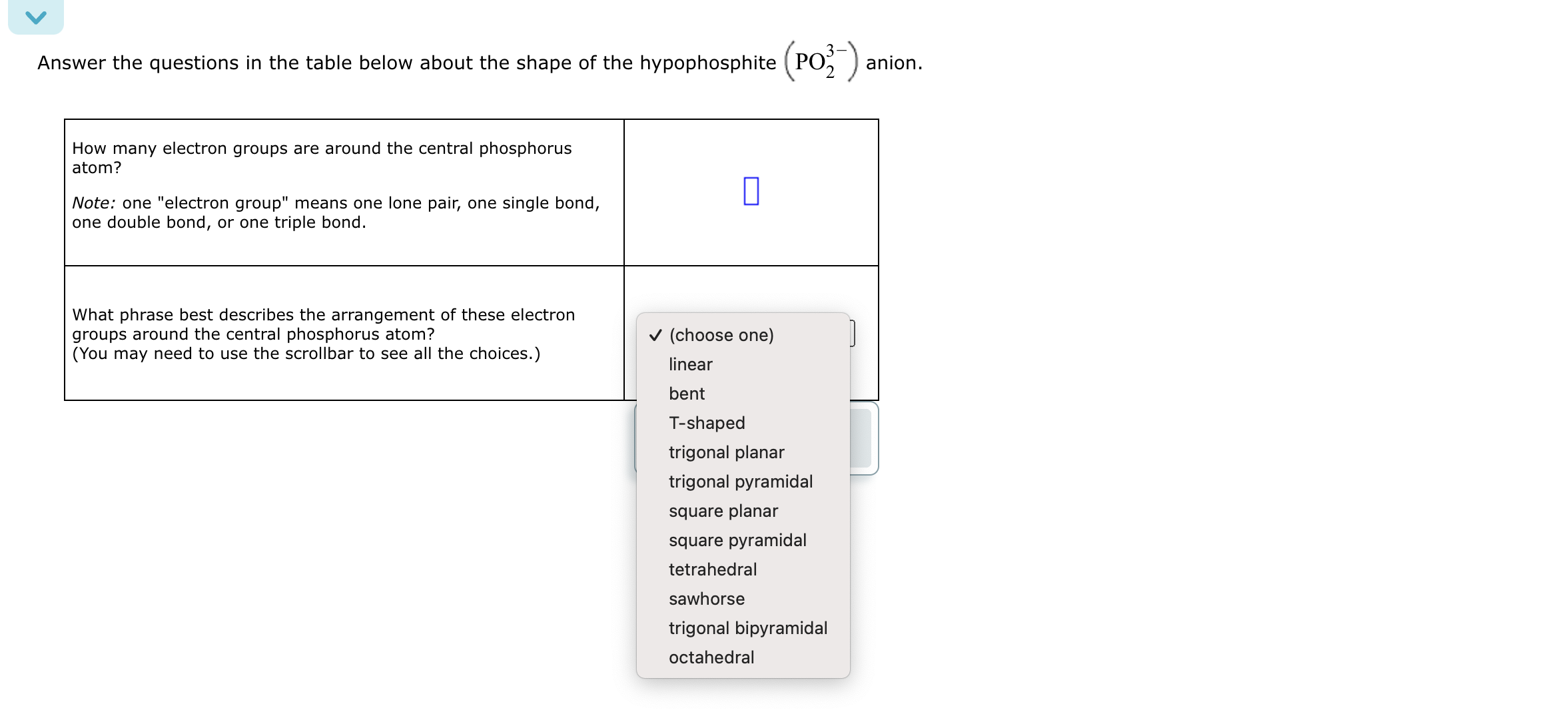SOLVED: Answer the questions in the table below about the shape of the ...