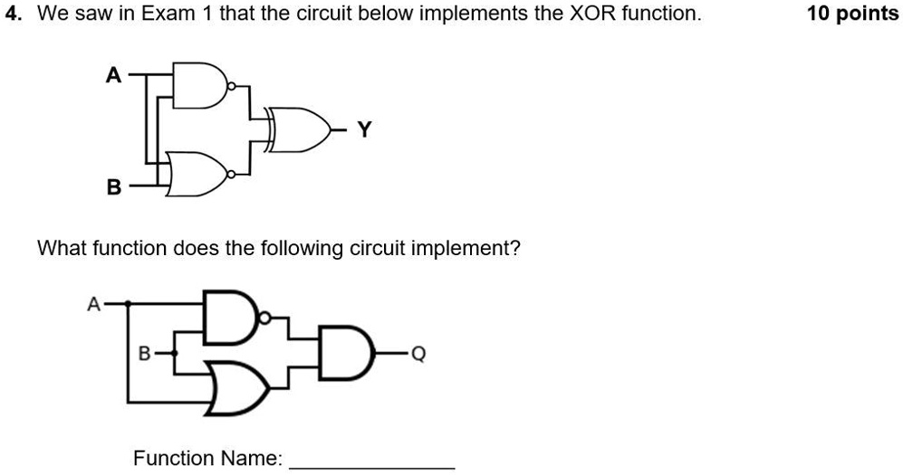 SOLVED: 4. We saw in Exam 1 that the circuit below implements the XOR ... SOLVED: 4. We saw in Exam 1 that the circuit below implements the XOR ...