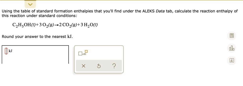 SOLVED: Using the table of standard formation enthalpies that you'll ...