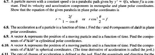 particle moves with constant speed in a parbalic path given by where is ...