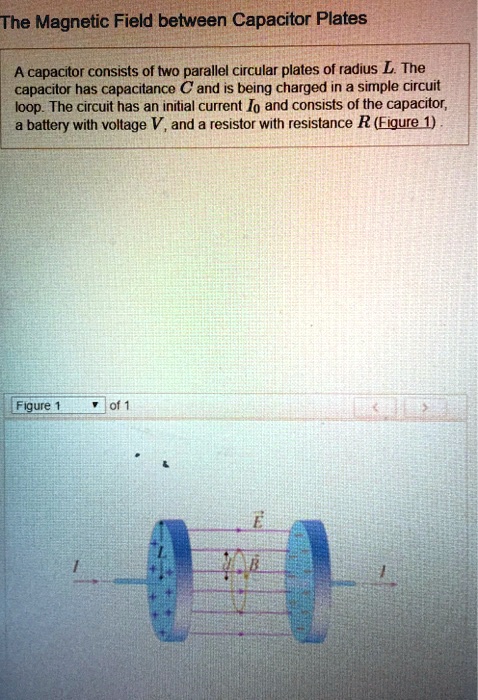 SOLVED: The Magnetic Field between Capacitor Plates A capacitor ...