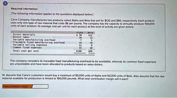 SOLVED: Texts: Required information [The following information applies ...