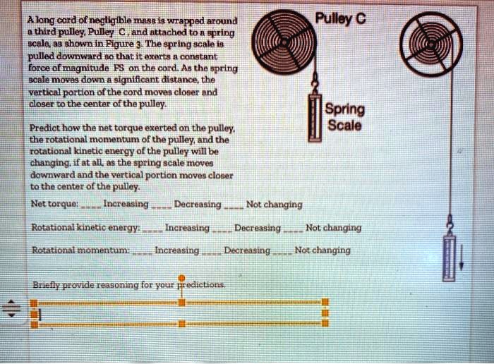 a long cord of negligible mass is wrapped around a third pulley pulley ...