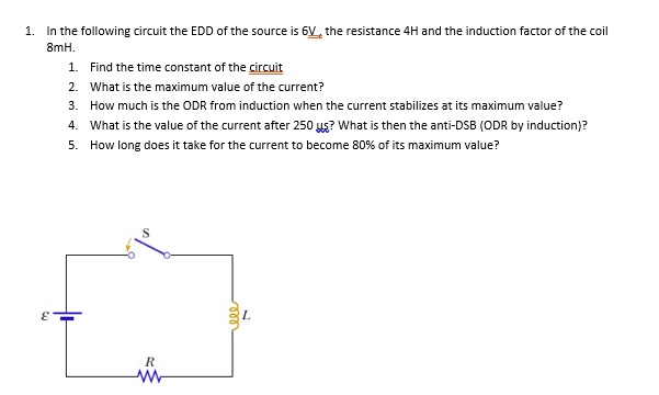 SOLVED: In tne following circuit the EDD ofthe source 6V the esistance ... SOLVED: In tne following circuit the EDD ofthe source 6V the esistance ...