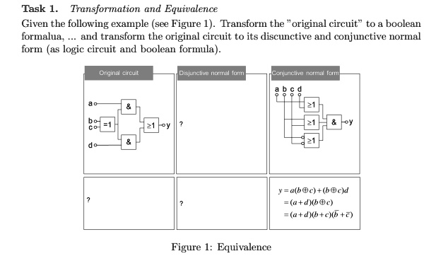 Solved Task 1 Transformation And Equivalence Given The Following