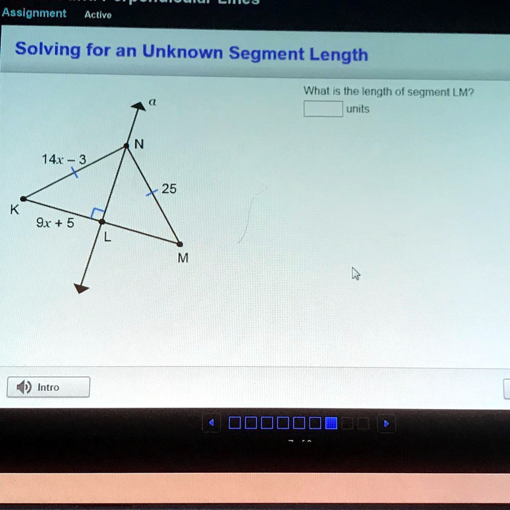 what is the length of segment lm assignment actlvo solving for an unknown segment length what is ...