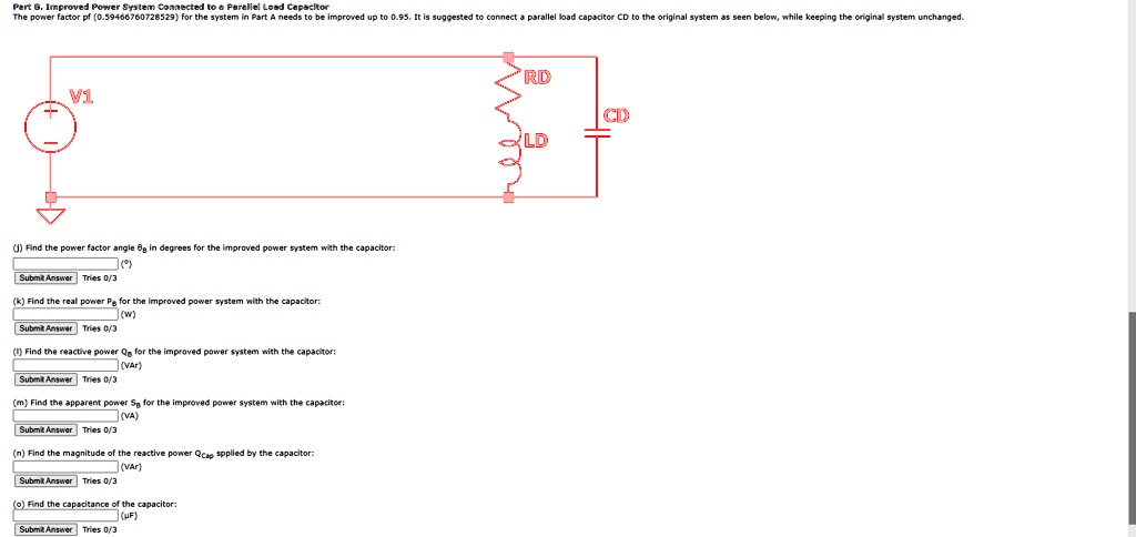 SOLVED: In a single-phase power system as shown below, the source V1 ...
