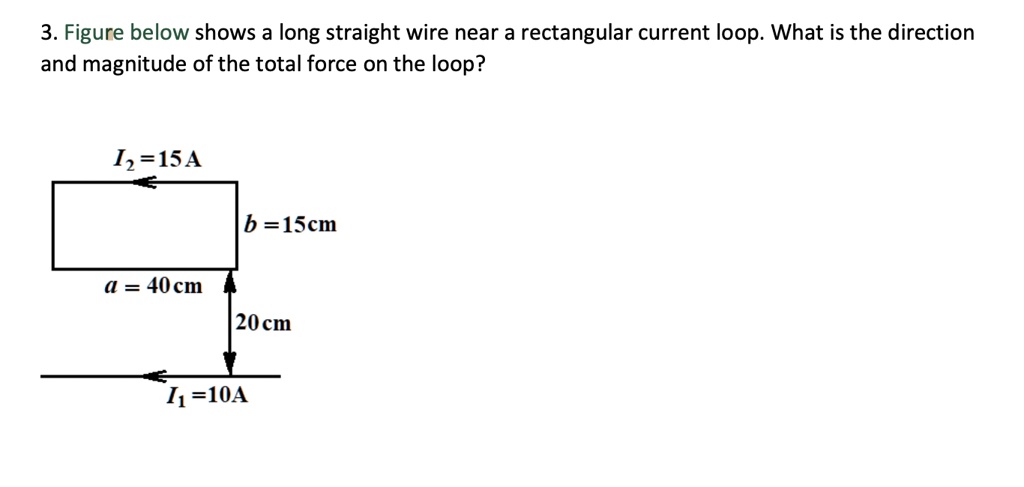 SOLVED: 3. Figure below shows a long straight wire near a rectangular ...