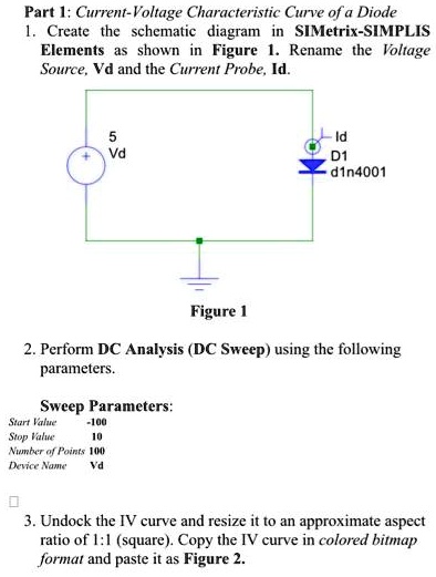 SOLVED: Part 1: Current-Voltage Characteristic Curve of a Diode 1 ...