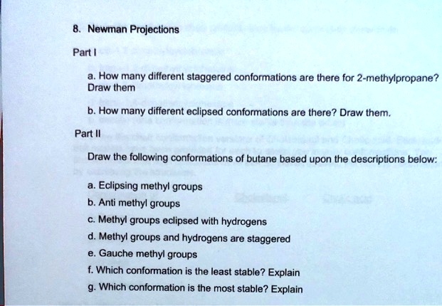 SOLVED: Part I How many different staggered conformations are there for ...