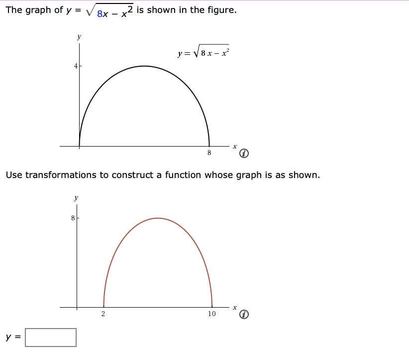 SOLVED: The graph of y 8x is shown in the figure J = 8 x -x Use ...