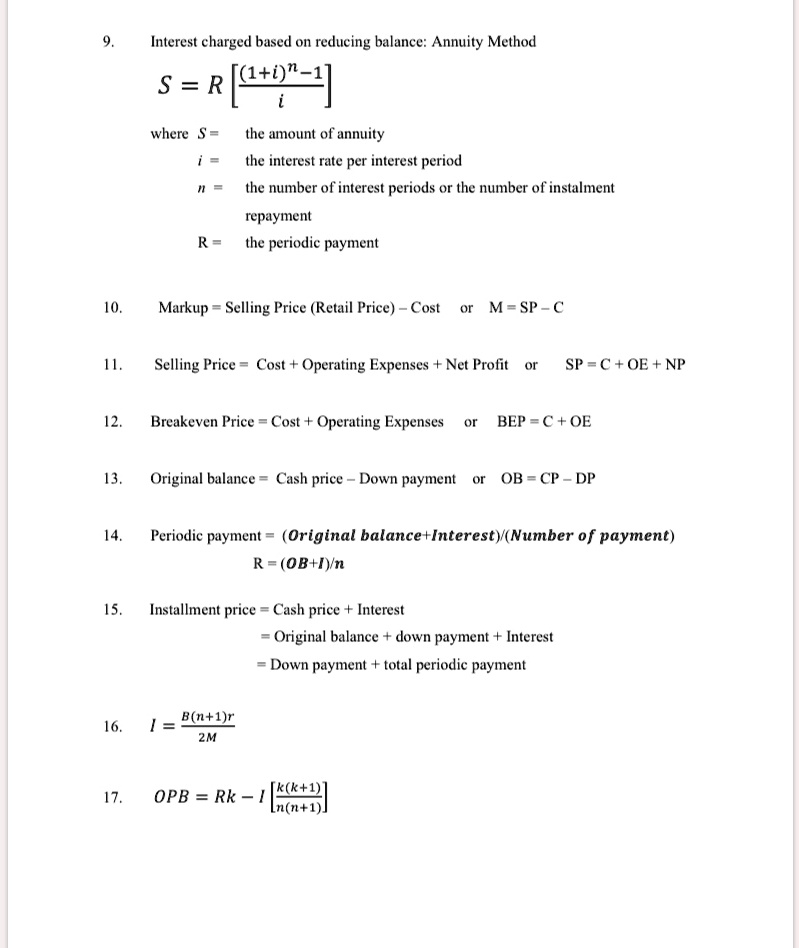 SOLVED: Interest charged based 0n reducing balance: Annuity Method S ...