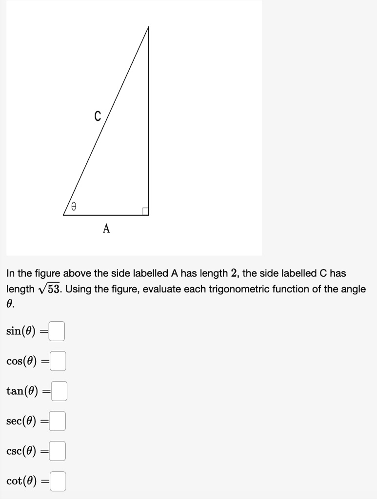A In the figure above the side labelled A has length 2, the side labelled C has length V53 ...