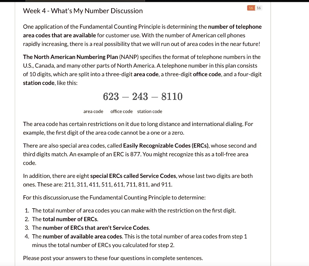 week 4 whats my number discussion one application of the fundamental ...