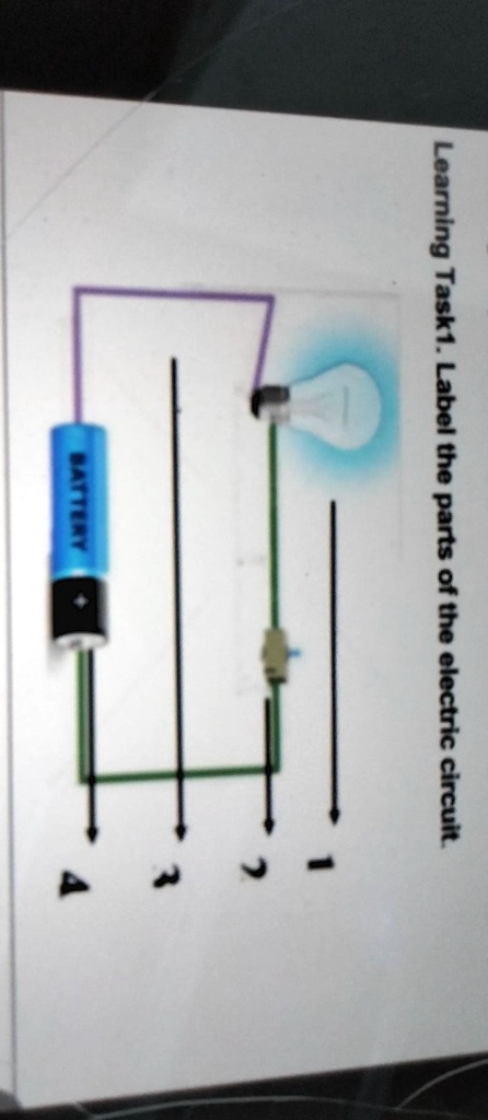 SOLVED: Learning Task 1. Label the parts of the electric circuit. 1.2.3.4. Learning Lase1 loqe7 ...