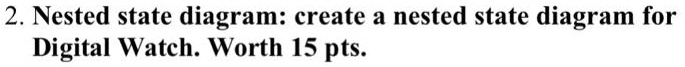 SOLVED: 2 Nested state diagram: create a nested state diagram for ... SOLVED: 2 Nested state diagram: create a nested state diagram for ...