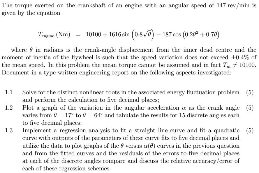 Solved Please Help Show All Your Derivations And Full Gnu Octave Computer Code Inclusive Of 1533