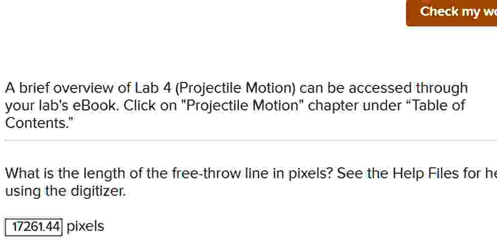 A brief overview of Lab 4 (Projectile Motion) can be accessed through ...