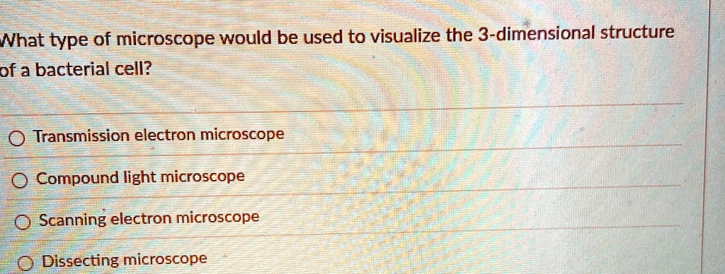 what type of microscope would be used to visualize the 3 dimensional ...