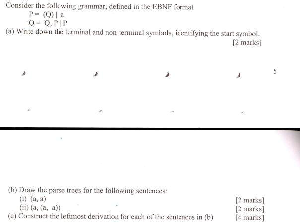 SOLVED: Consider the following grammar, defined in the EBNF format: Q -> P | Write down the ...