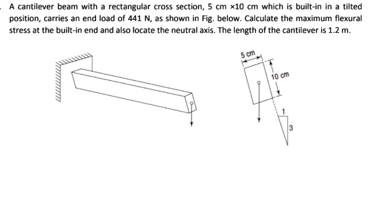 a cantilever beam with a rectangular cross section 5 cm x1o cm which is ...