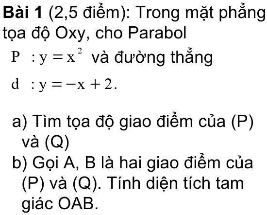 Solved Bà I 1 2 5 Ä‘iáƒm Trong Mặt Phẳng Tá A đᙠOxy Cho