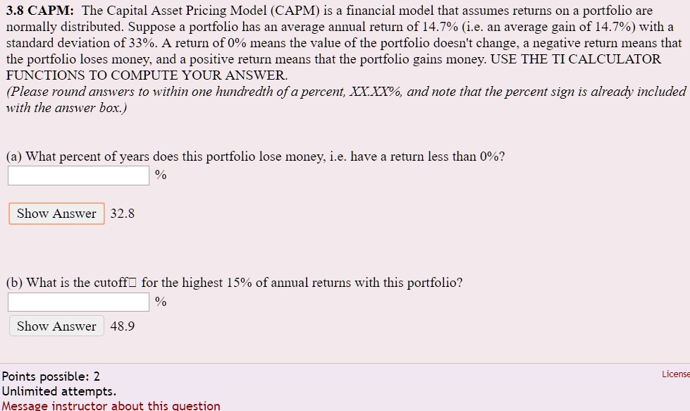 38 capm the capital asset pricing model capm is financial model that ...