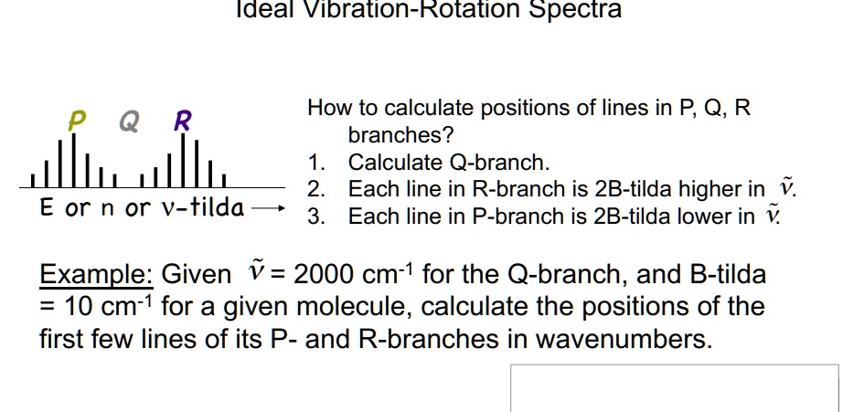 Ideal Vibration-Rotation Spectra PQR How to calculate positions of ...