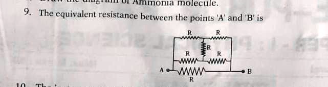 SOLVED: Find the equivalent resistance between points A and B. The equivalent resistance between ...
