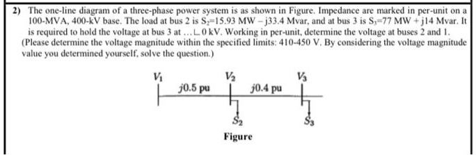 2 the one line diagram of a three phase power system is as shown in ...