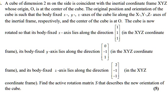 SOLVED: A cube of dimension 2 m on the side is coincident with the ...
