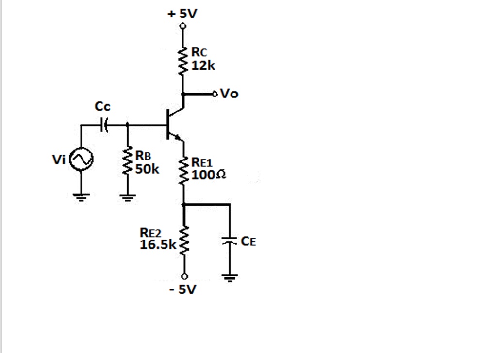 SOLVED: The parameters of the BJT transistor in the circuit below are ...