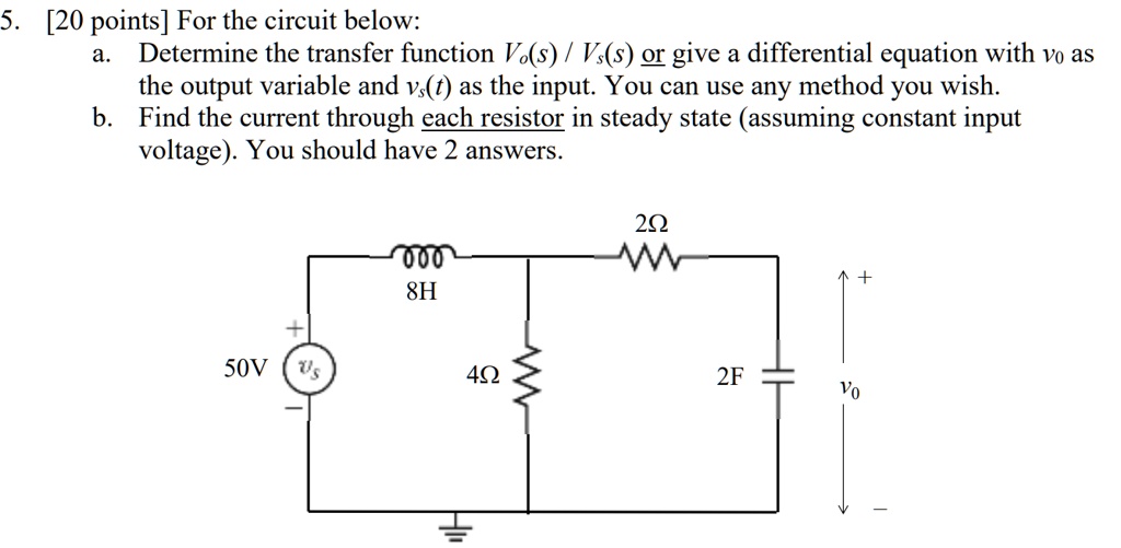 VIDEO solution: [20 points] For the circuit below: a. Determine the ...