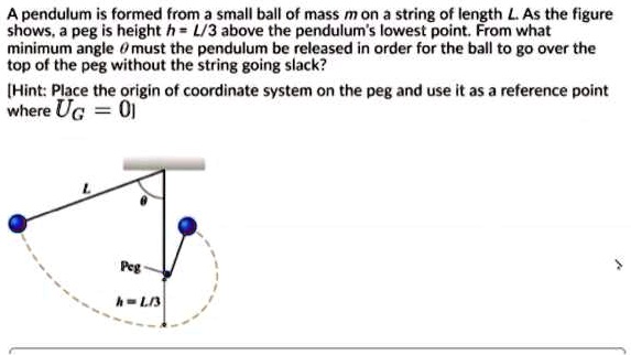 a pendulum is formed from 3 small ball of mass mon string of length l ...