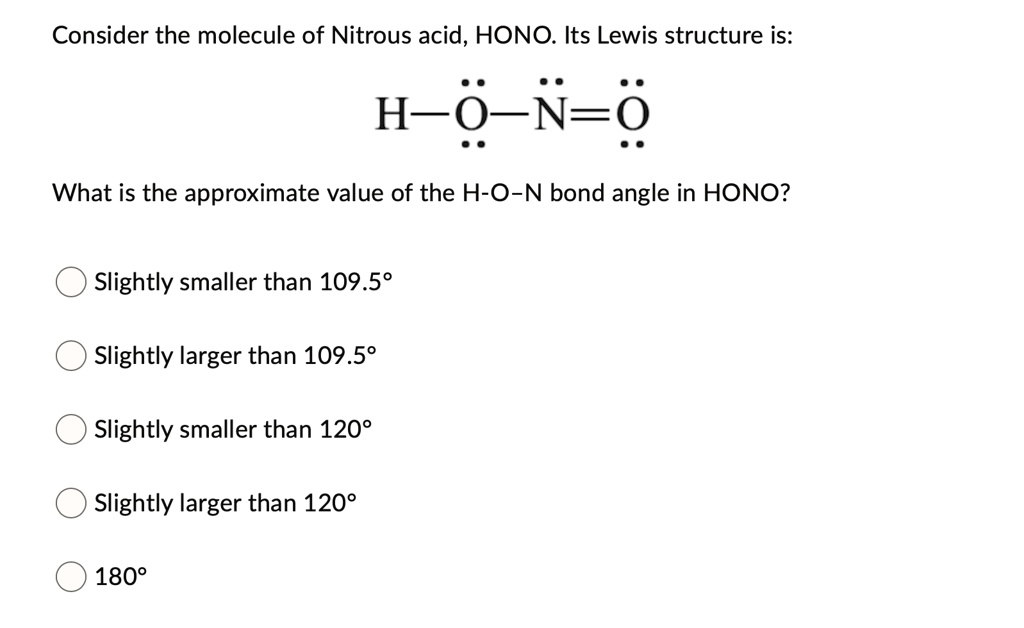 Nitrous Acid Lewis Structure