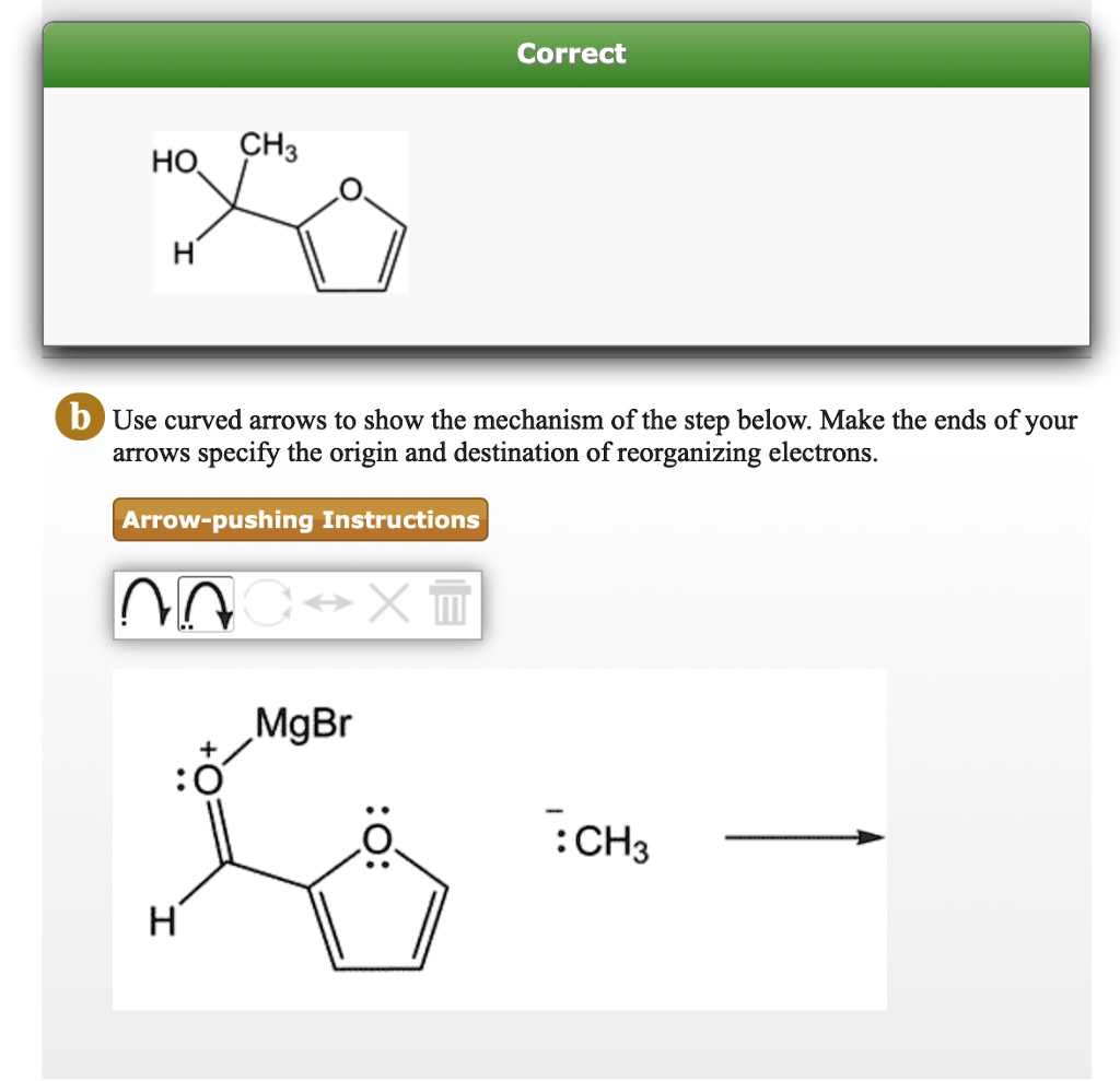 correct ho ch3 a b use curved arrows to show the mechanism of the step ...