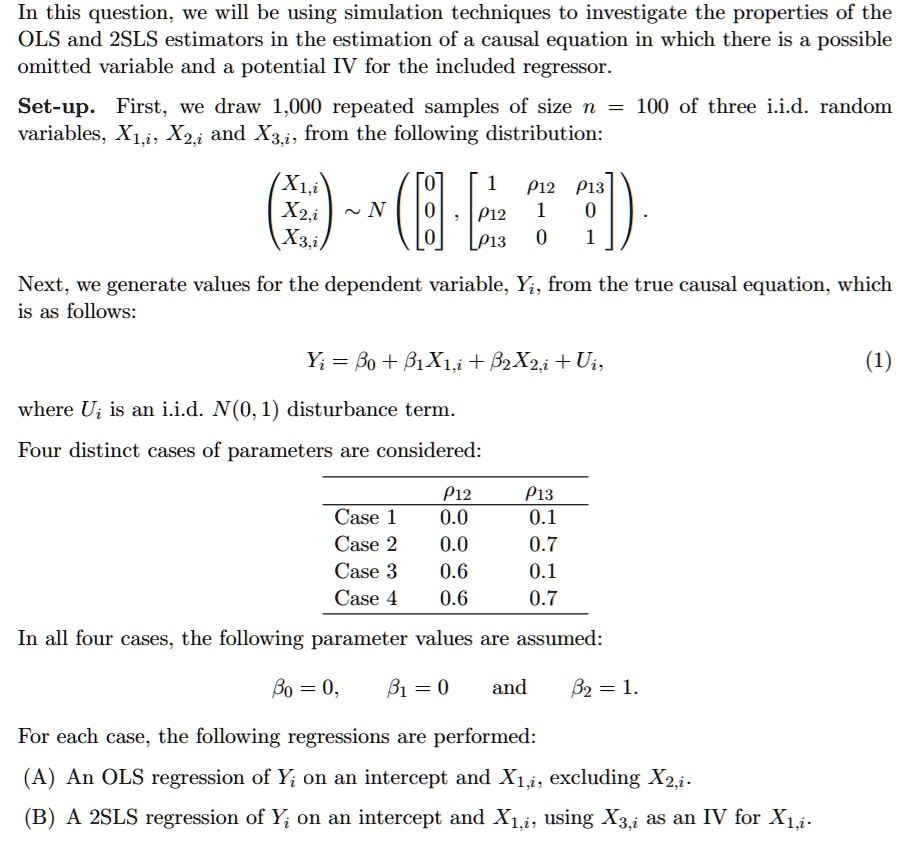 SOLVED: In this question, we will be using simulation techniques to ...