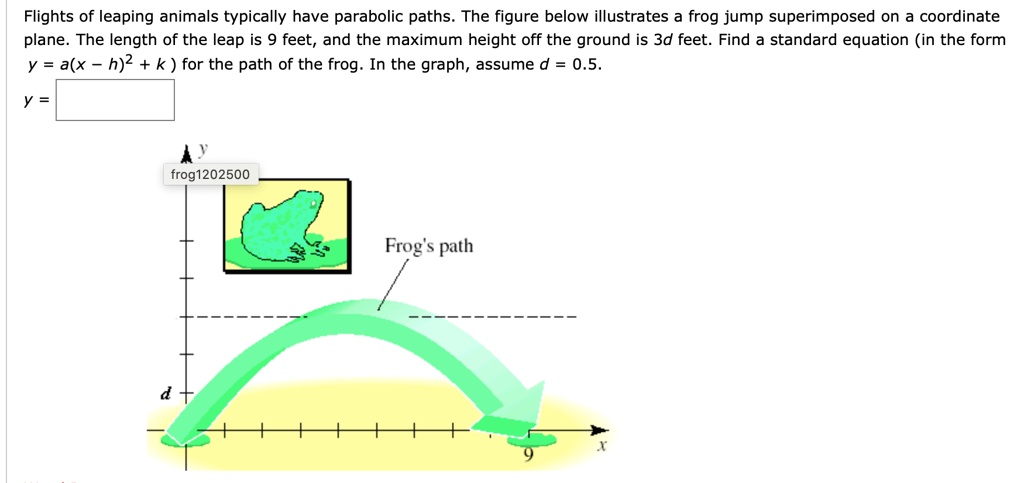 SOLVED: Flights of leaping animals typically have parabolic paths. The ...