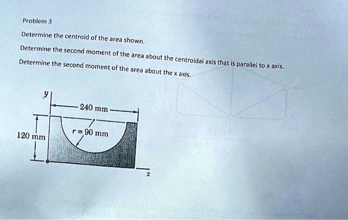 Problem 3: Determine the centroid of the area shown. Determine the ...