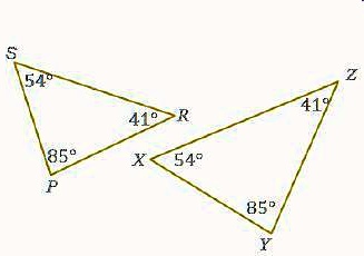 SOLVED: 'The triangles below are similar. Which similarity statements ...