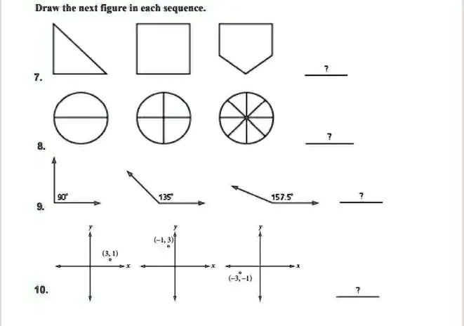 SOLVED: Draw the next figure in each sequence 15825 10.