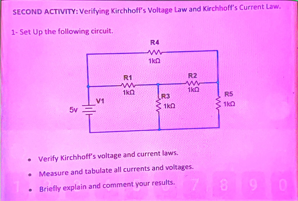 second activity verifying kirchhoffs voltage law and kirchhoffs current ...