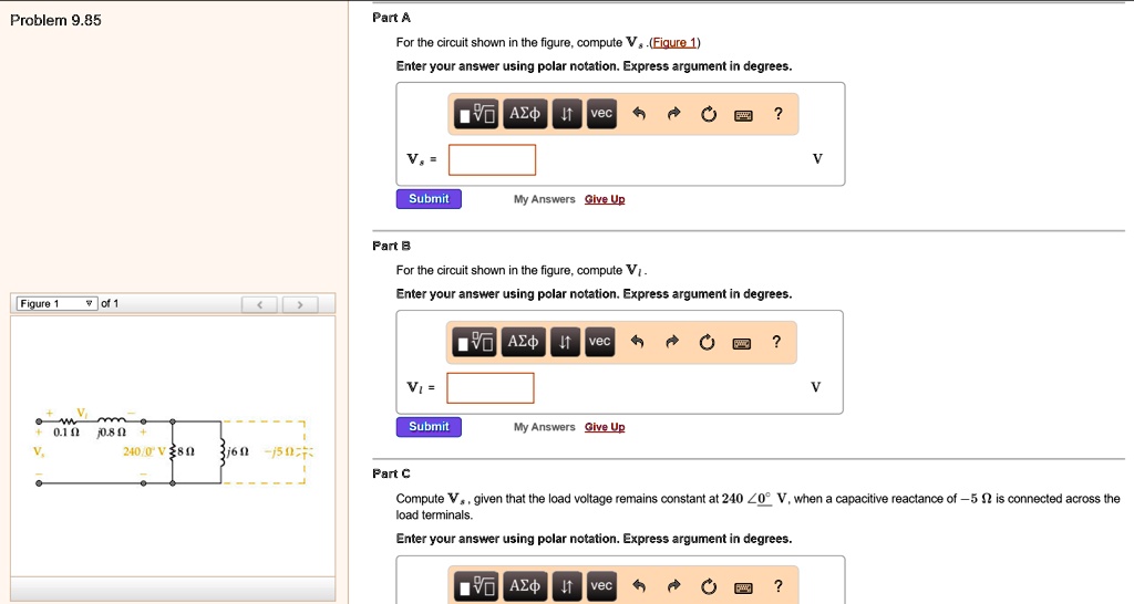 SOLVED: Problem 9.85 Part A For the circuit shown in the figure, compute V (Figure 1). Enter ...