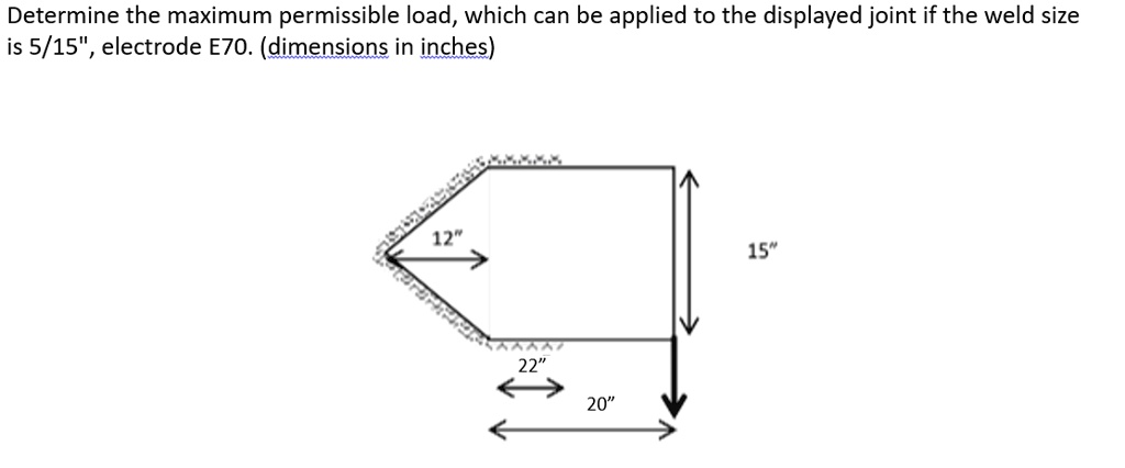 SOLVED: Determine the maximum permissible load, which can be applied to the displayed joint if ...