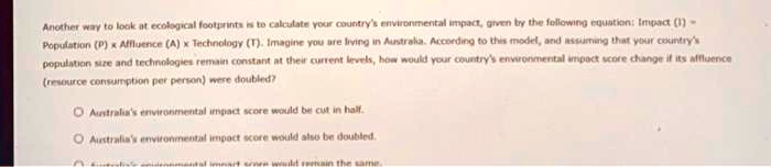 Another way to look at ecological footprints is to calculate your ...