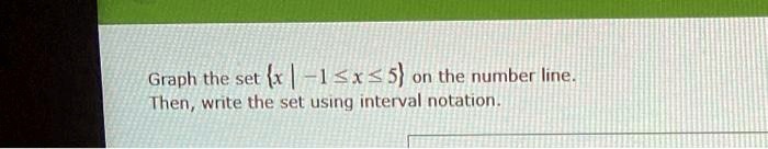 SOLVED: Graph the set (x FAss) on the number line Then write the sel using interval notation.